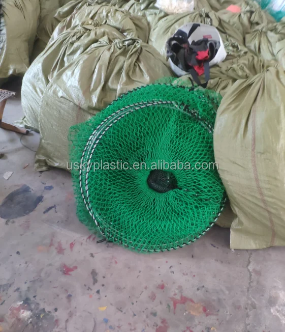 Fish Spring Cage Folding Trap Lobster Trap 70*120cm Fish Pot Green Web ...