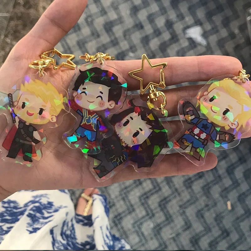 Double Side Glitter Epoxy Keychain - Custom Acrylic Charms