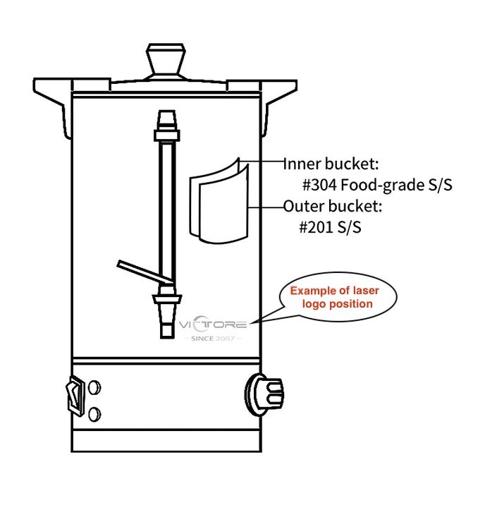 Commercial Catering Urn - Double-Wall Coffee Mulled Urn