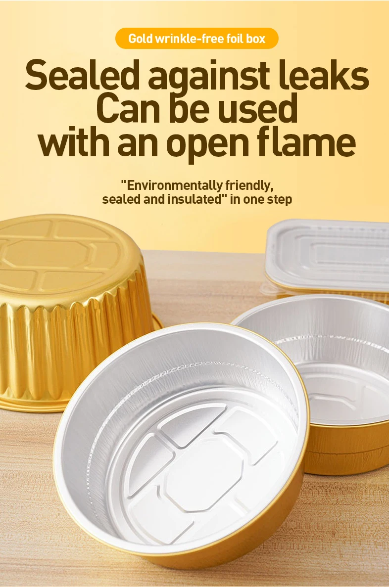 Disposable Food Grade Sliver Aluminum Baking Trays To Go Gold ...