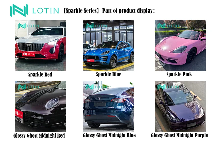 LOTIN Car Vinyl Wrap - 5 Color Super Gloss Chameleon Paint