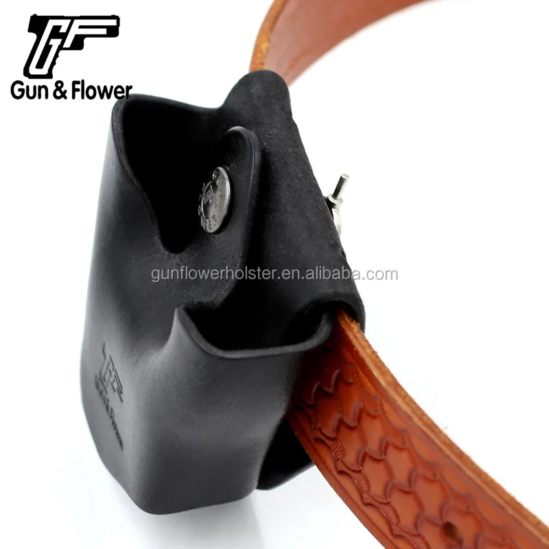 Black Leather Handcuff Pouch With Belt Loop For Military Police - Buy ...