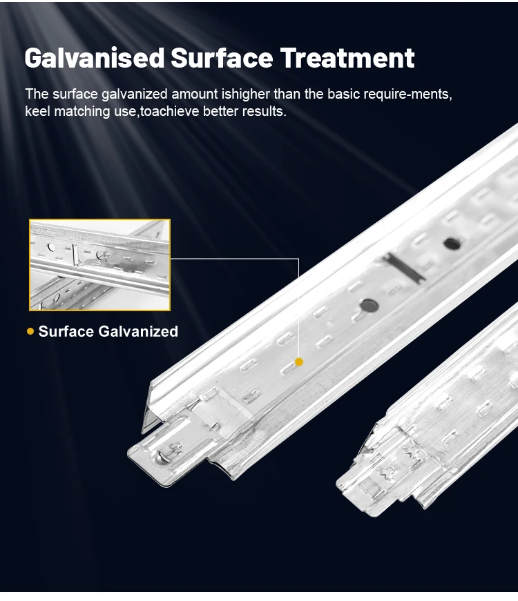 Galvanized Steel Profiles Gypsum Board Drywall Partition Metal Stud ...