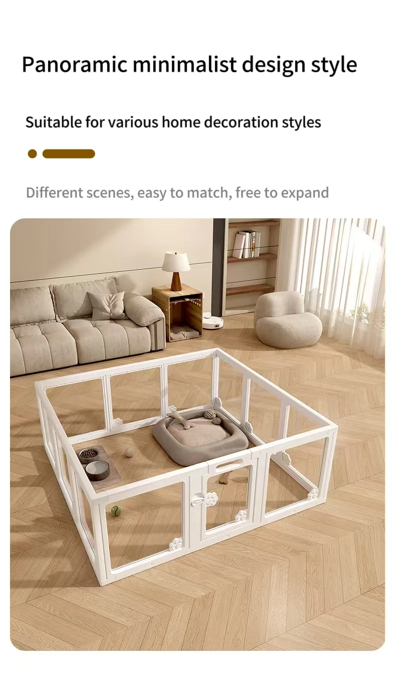 Clear Acrylic Dog Playpen - Safe & Durable Indoor Fence