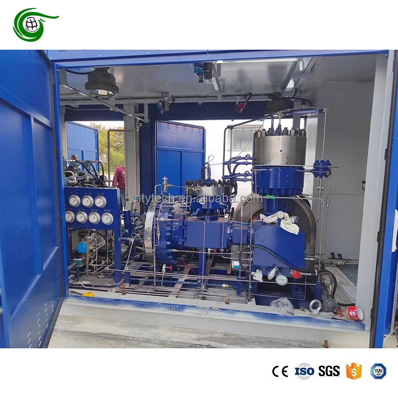 5.5kw High Automation Industrial Compressor Inlet 1mpa Discharge 22mpa ...