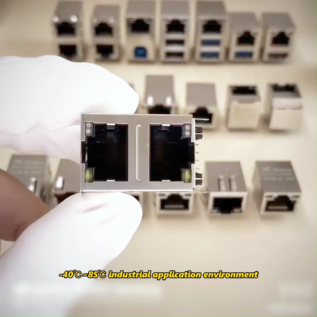 Rm3-zz-0050 Multiport 2x1 Modular Jack 1g Rj45 Connector With Magnetic ...