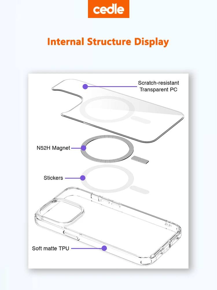 High Quality Clear Magnetic I Phone Case Magsafes Wireless Charging ...