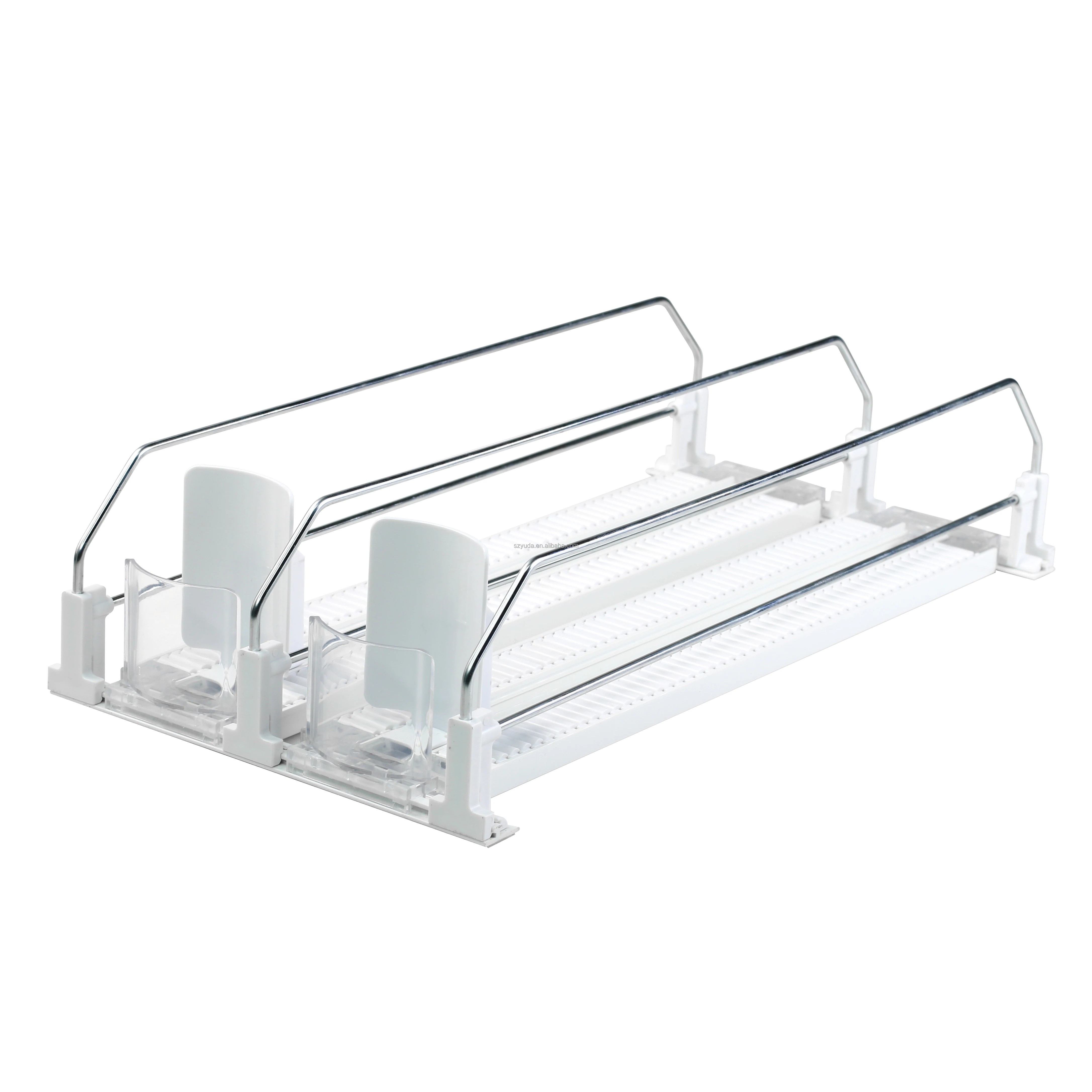 Acrylic Spring Shelf Pushers System - Adjustable & Versatile