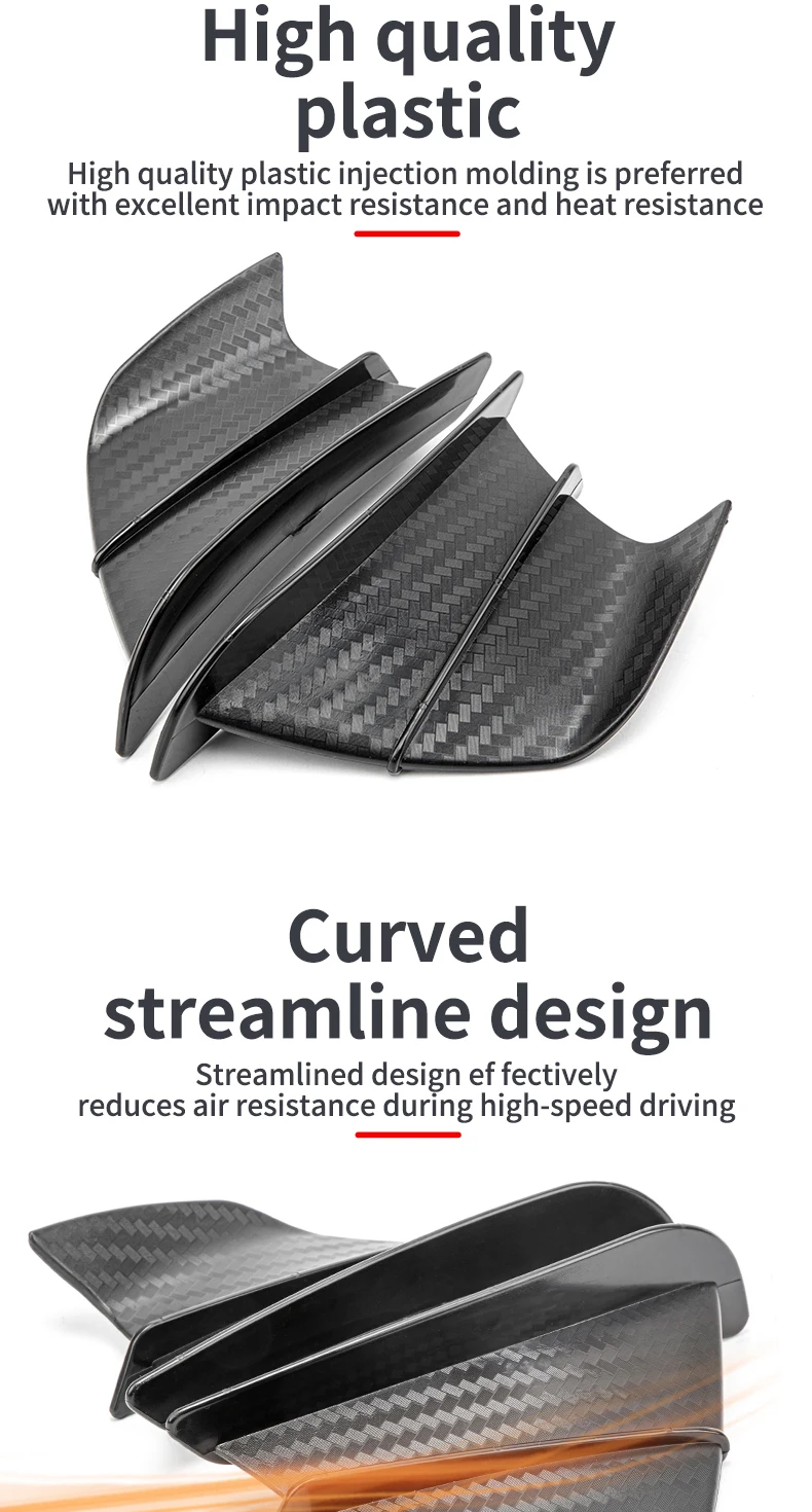 Modified Accessories Carbon Fiber Wing Spoilers for Motorcycles
