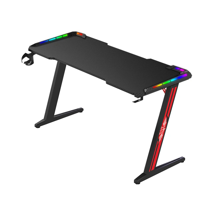 E-sports Gaming Desk with RGB LED Lights - Ergonomic & Stylish