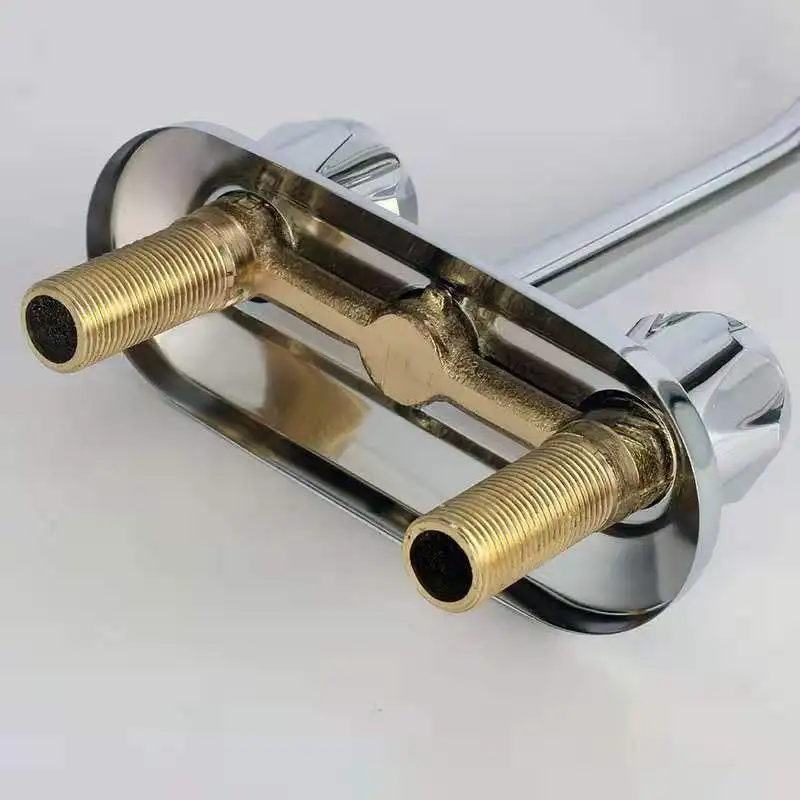Modern Double Handle Brass Bathroom Vanity Faucet Chrome Basin Faucet ...