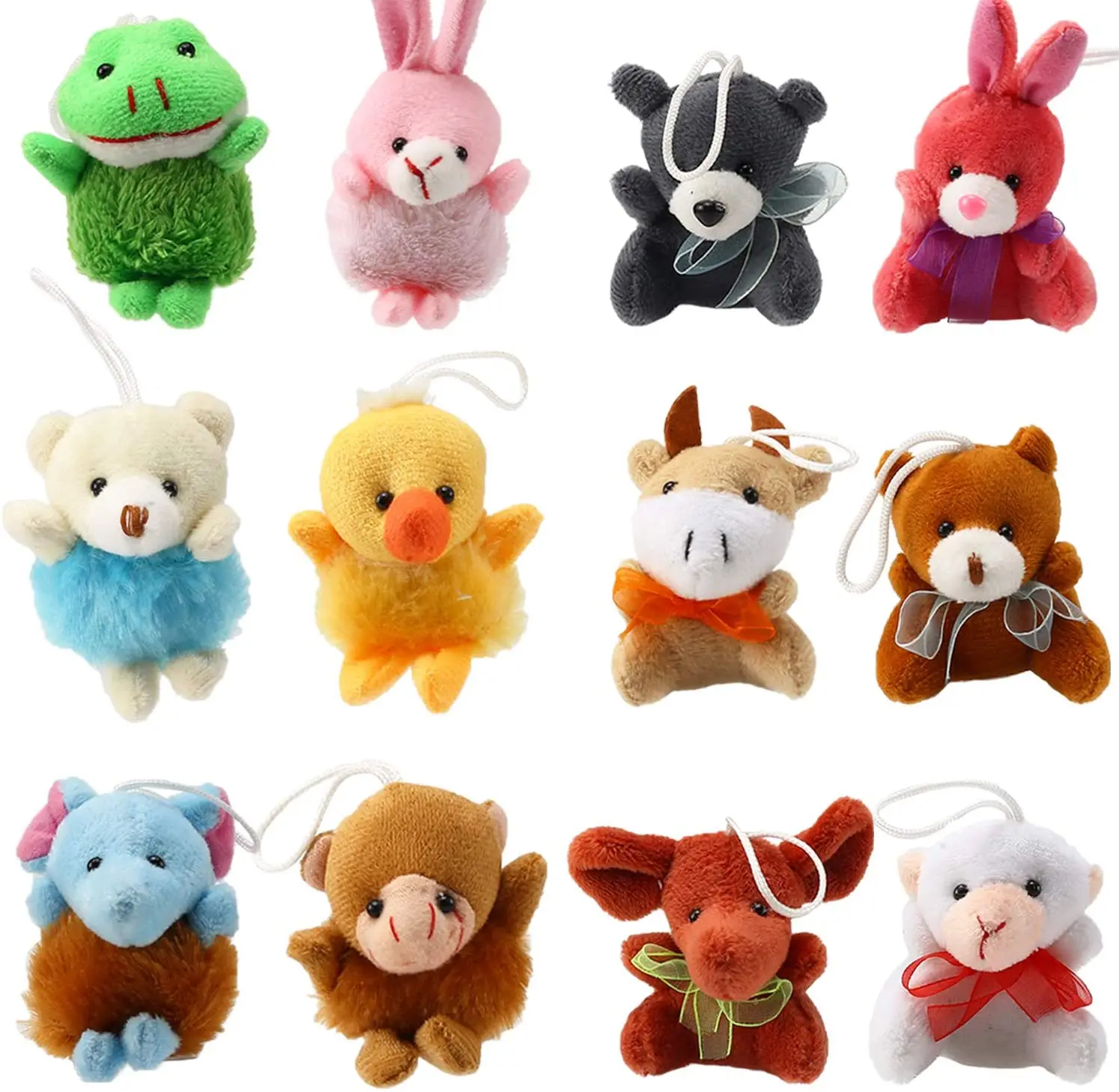 32 Pack Mini Animal Plush Toy Party Favors - Cute & Soft