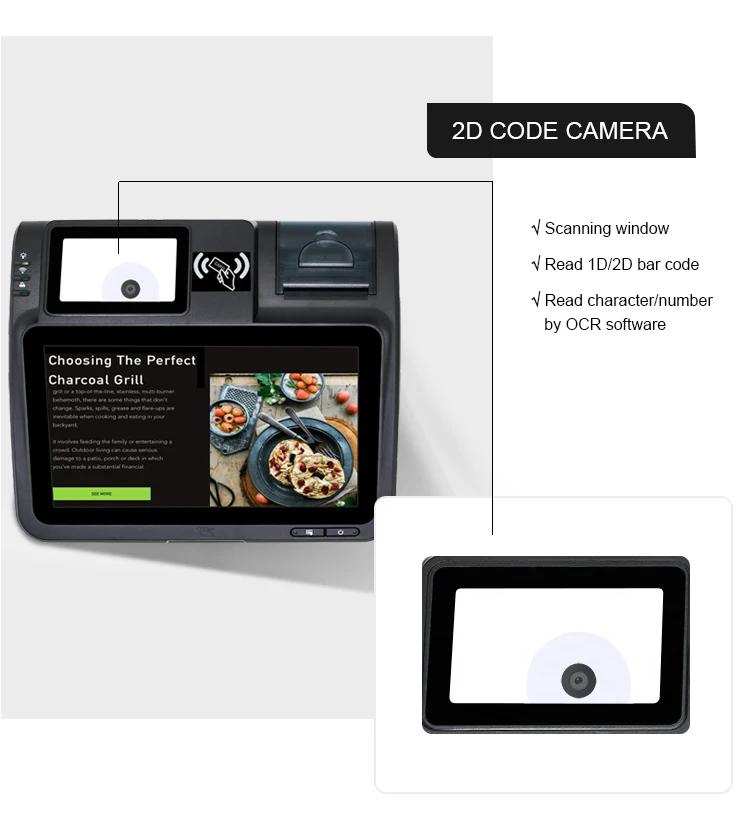 10.1-touch Android 11 Tablet with Integrated Printer POS System