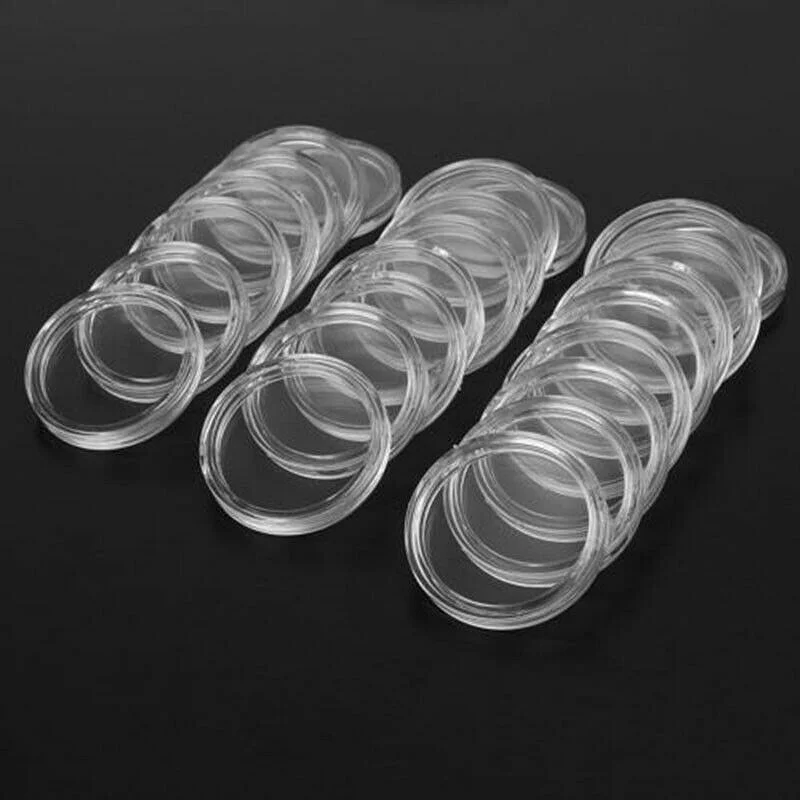 Transparent Coin Collecting Holders Bullion Coin Boxes Plastic Storage ...
