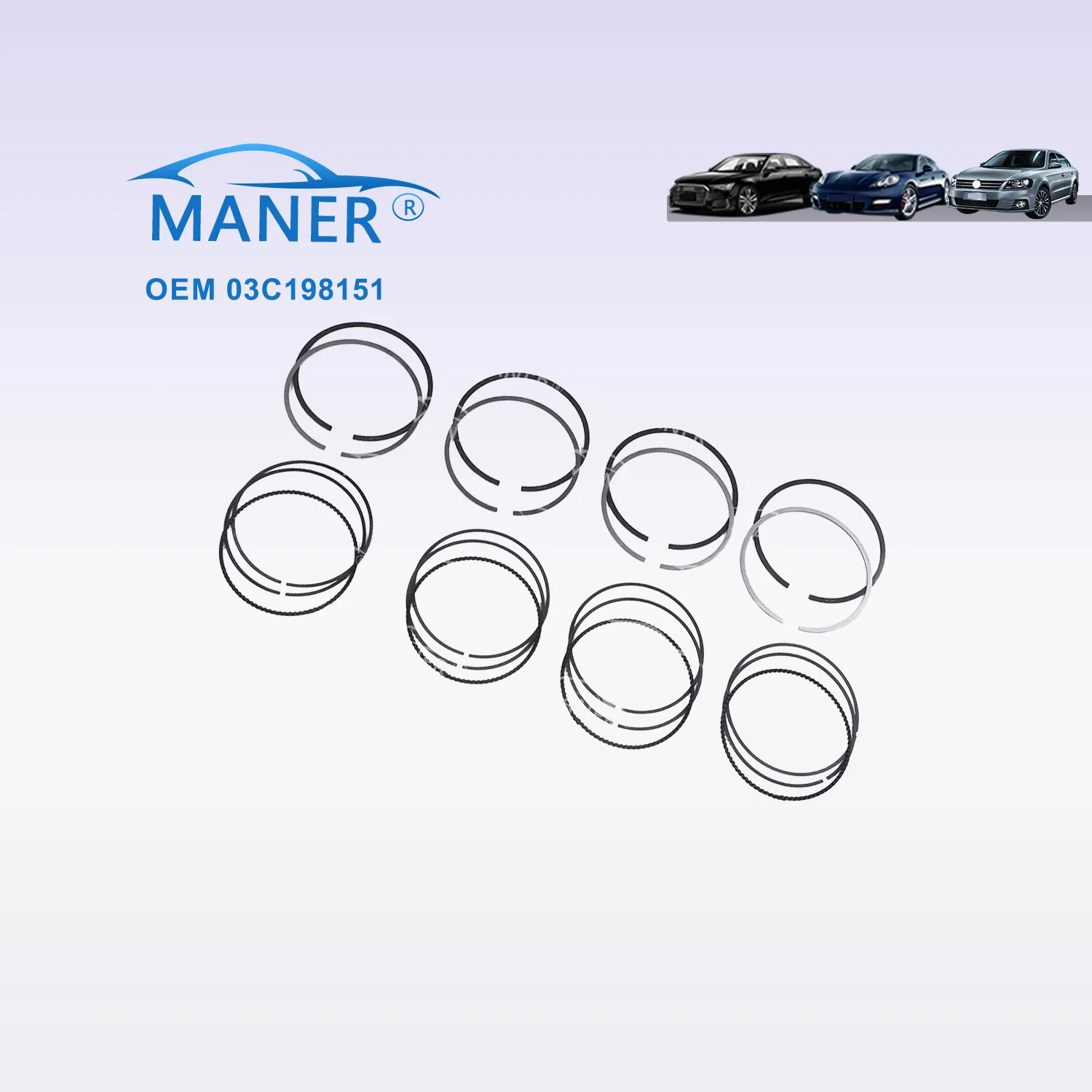 MANER 03C198151 036198151H 03C198151A Cylinder Engine Piston Rings Kit ...
