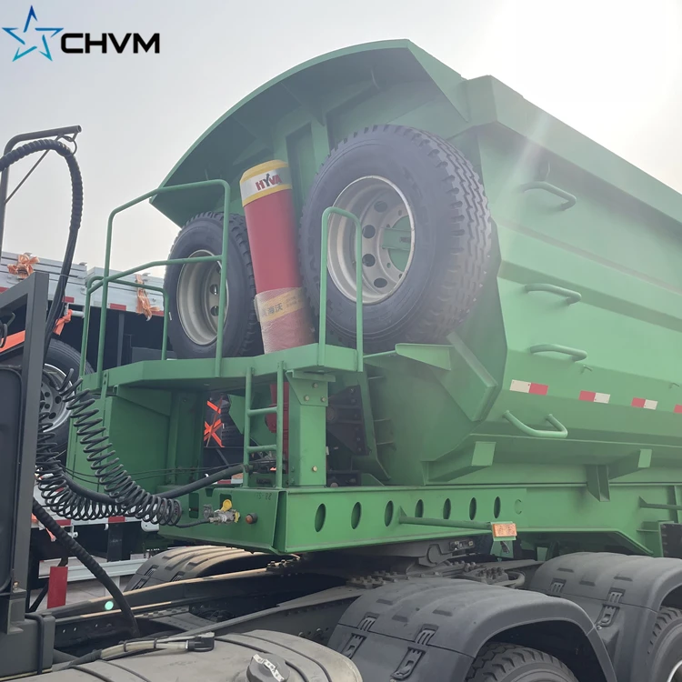 4axles Heavy-duty Rear Tipper Trailer 40cbm- 65cbm End Dump Truck ...