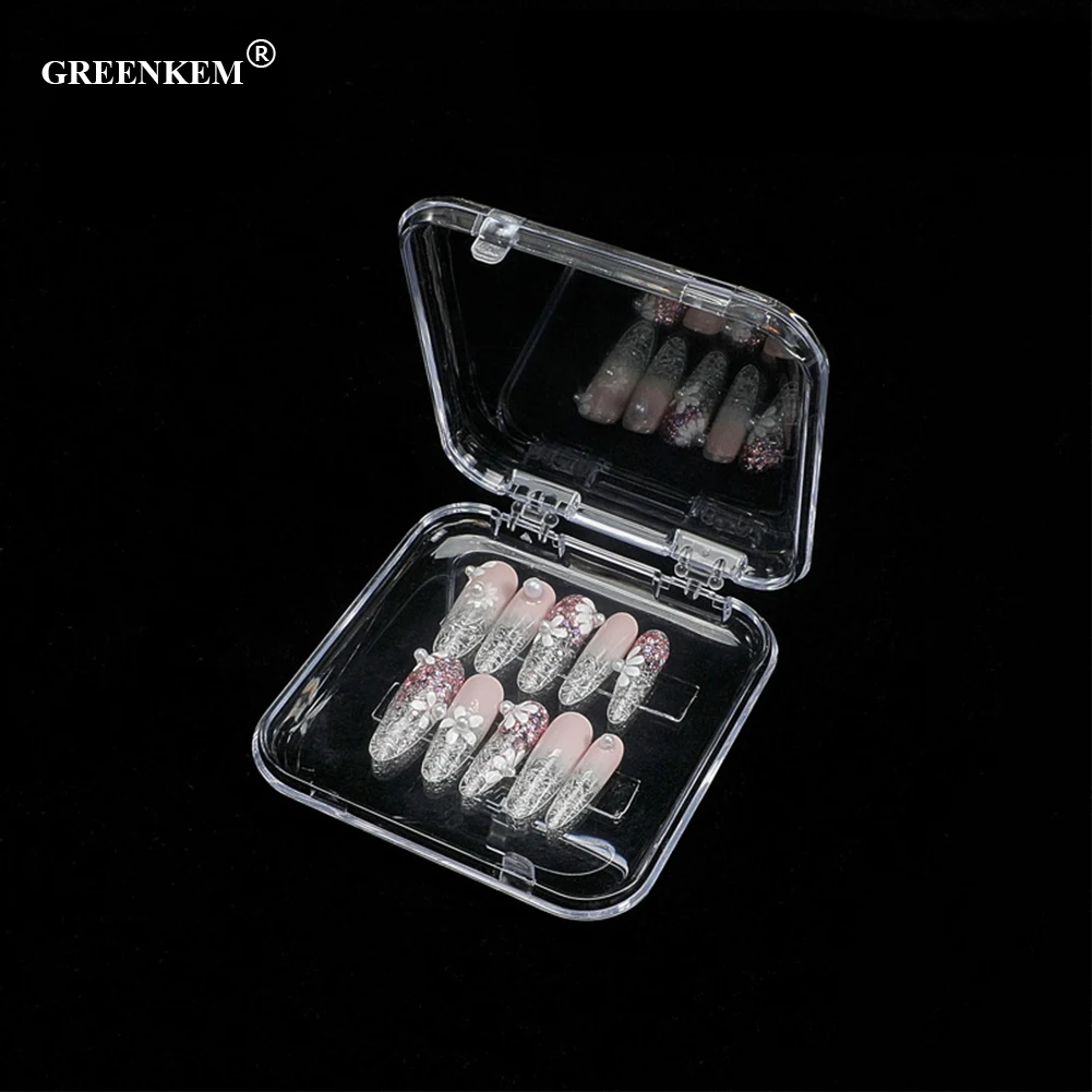 Manicure Dust Proof Nail Tips Storage Container Jewelry Transparent ...