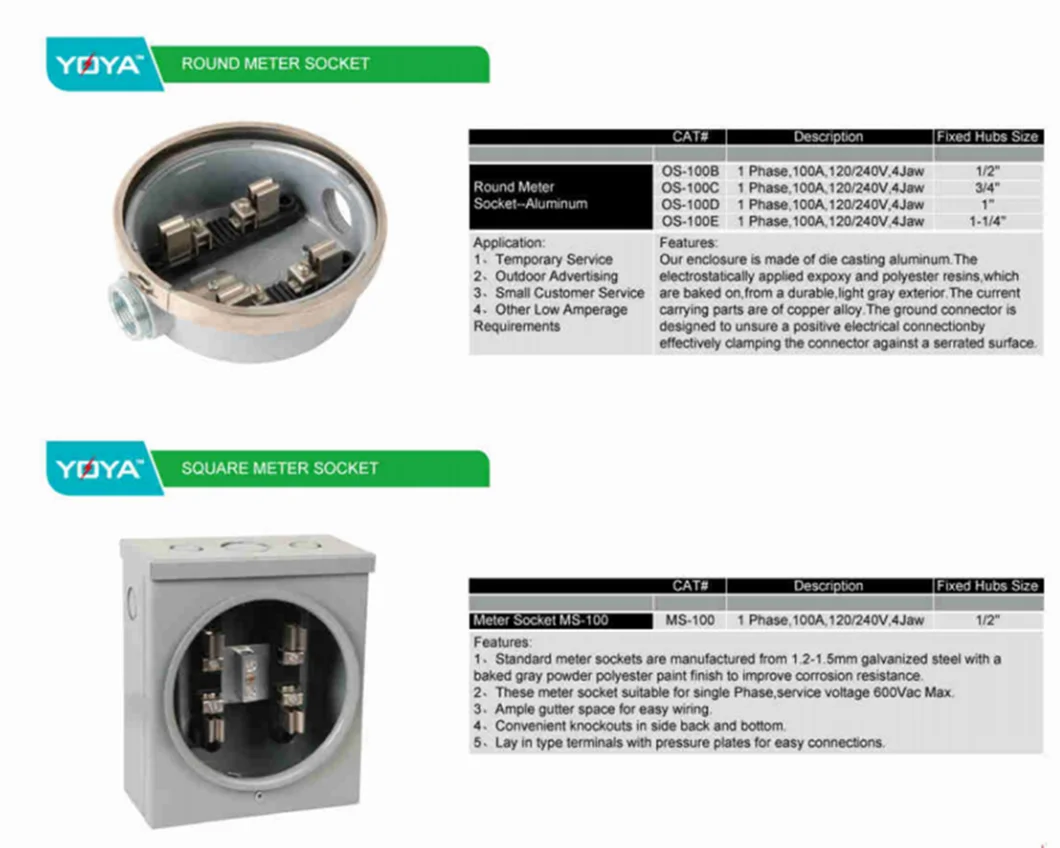 Best Quality Electric Meter Socket Base Waterproof Switch Distribution ...