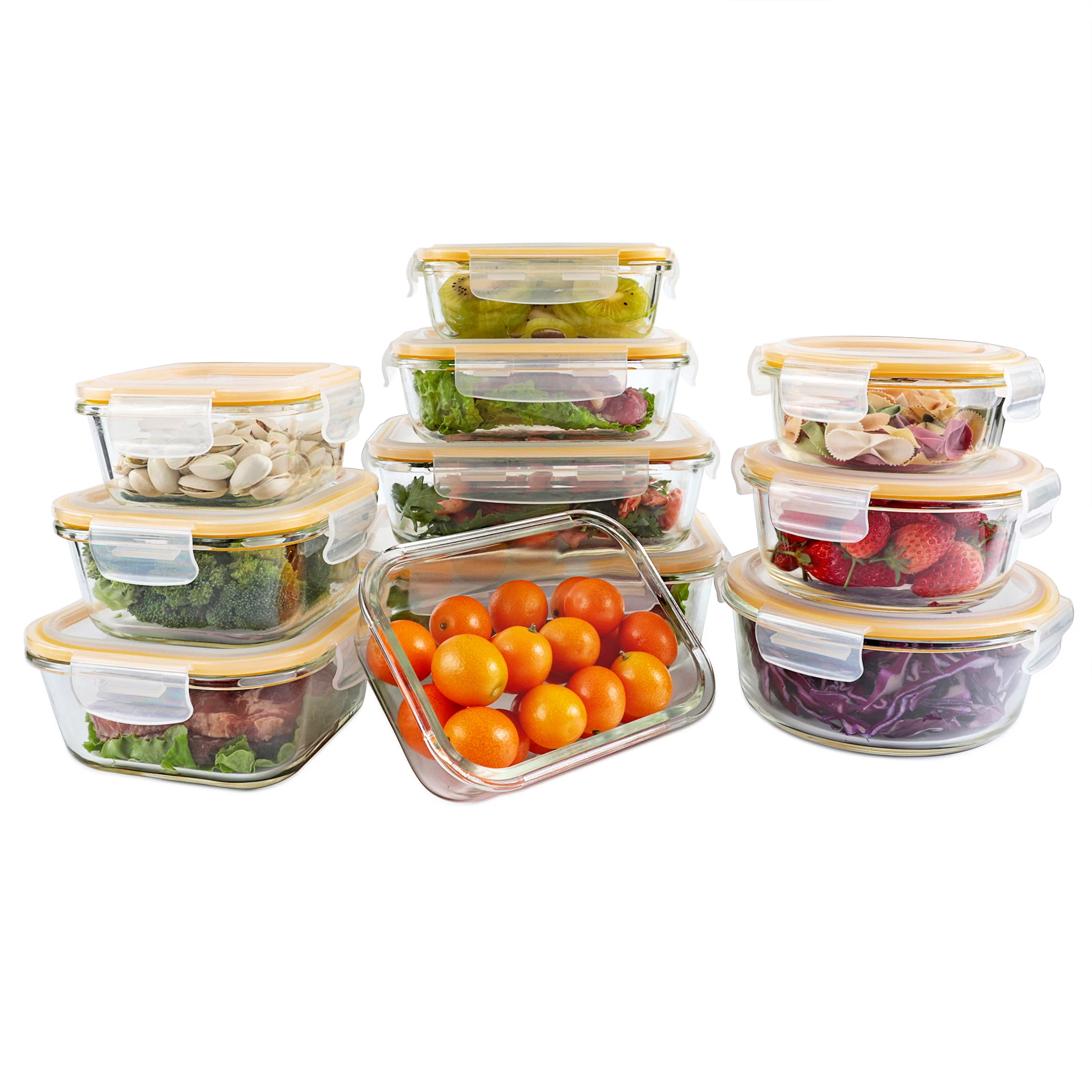 LEHE Glass Food Containers - Leak Proof & Microwave Safe
