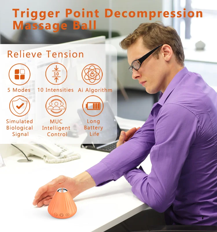 Portable Yoga Massage Ball Logo For Back And Neck Electric Trigger ...