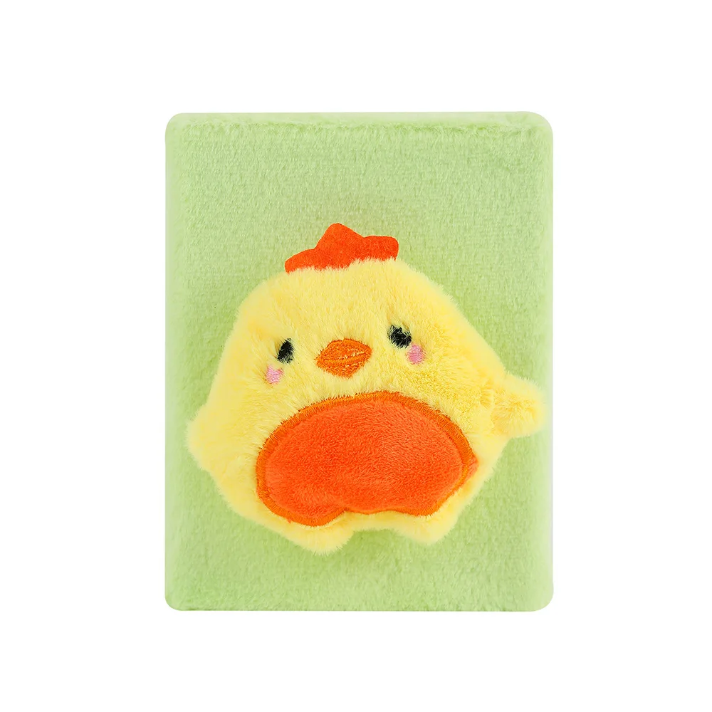 School Kids Fluffy Diary Cartoon Cute Mini Small Plush Notebook for Girls