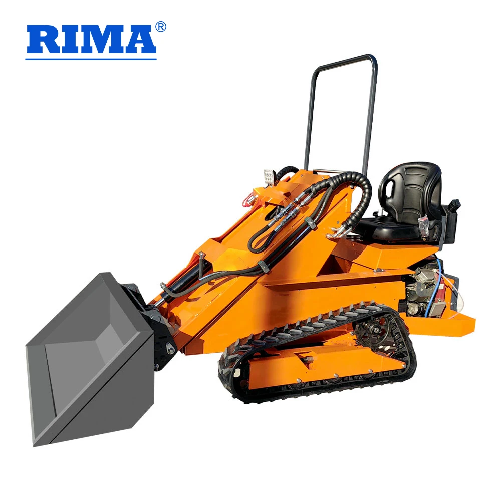 RIMA 500kg Gasoline MIni Construction Machine Loader Skid Steer Loading ...