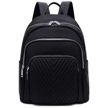 Custom Lady Backpack Nylon Shoulder Bag Casual Lightweight Backpacks ...