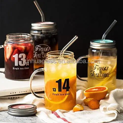 10mm 215mm Reusable High Borosilicate Glass Straws Set Glass Drinking