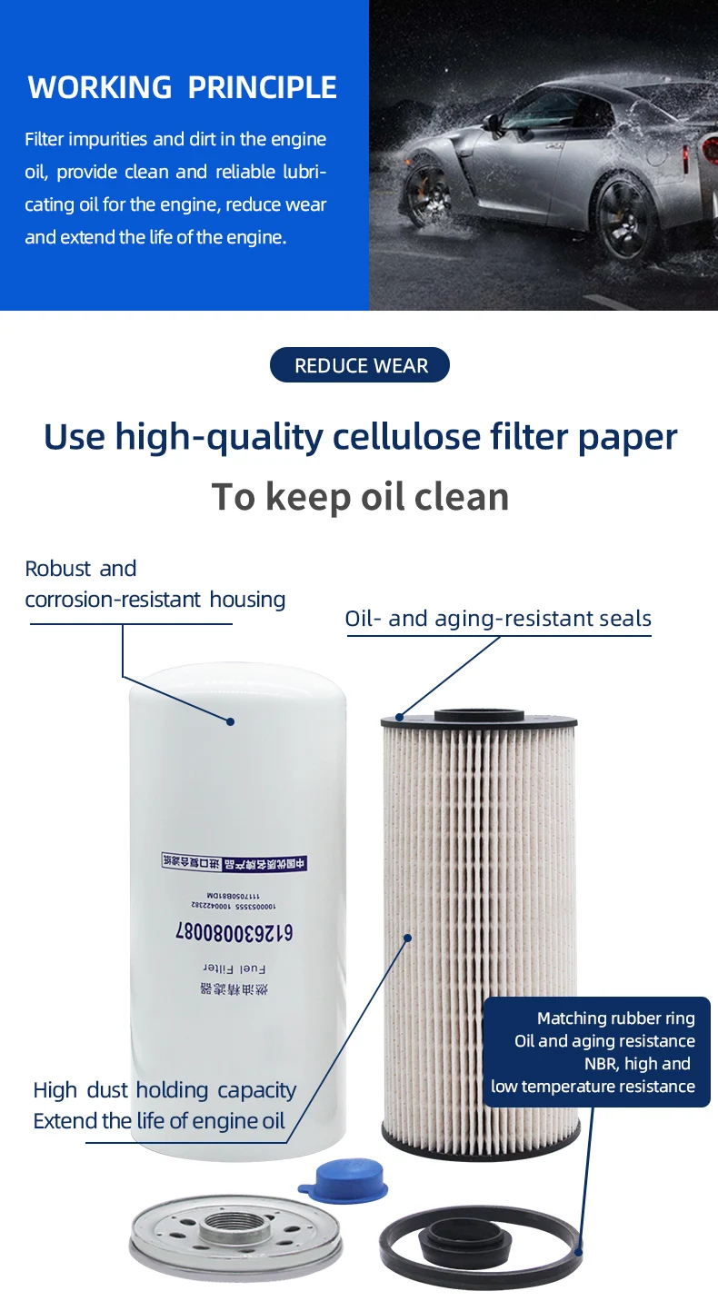 1012010-D6 Fleetguard Lube Oil Filter LF16013 JX1023 for Engine Heavy ...