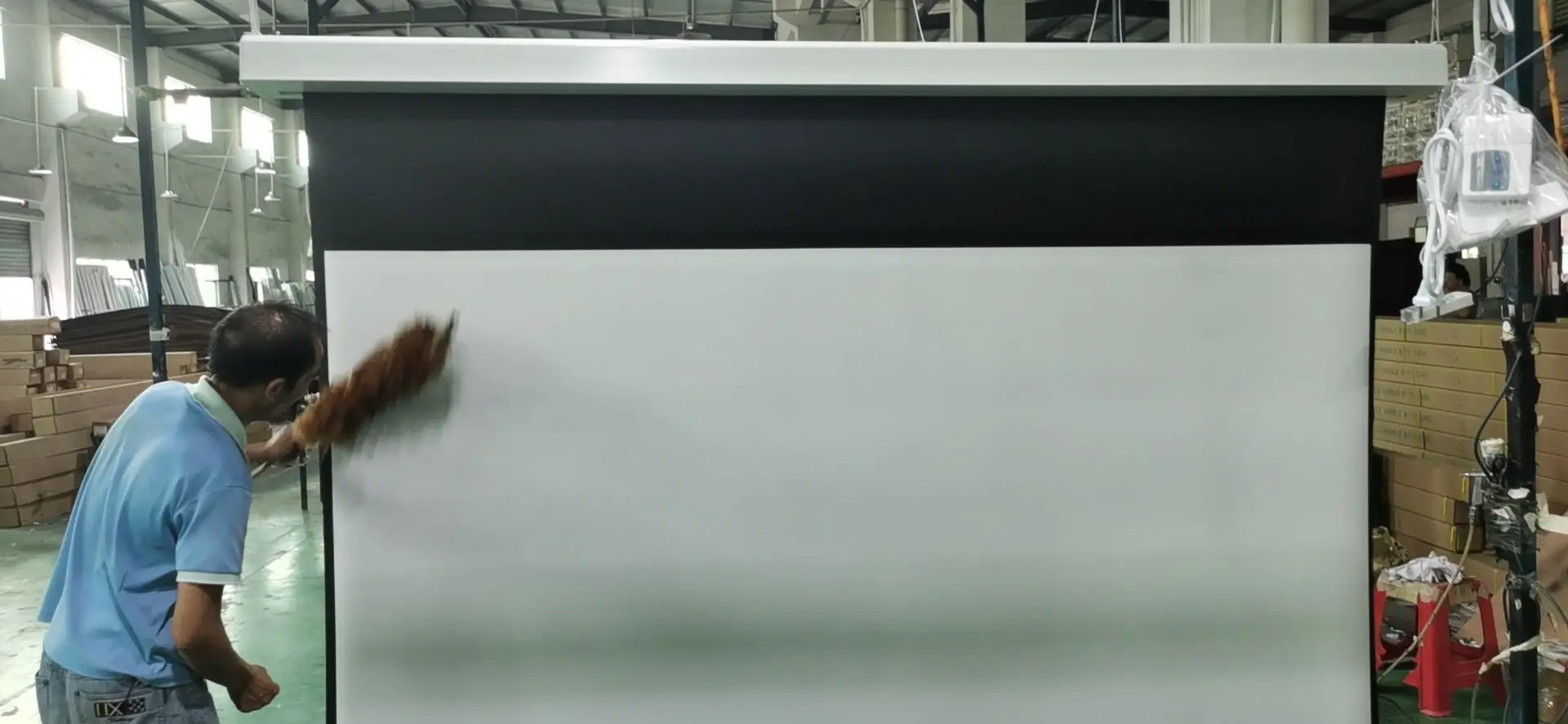 100 Inchin Ceiling Motorized Tab Tension Screen Ir Or Rf Control ...