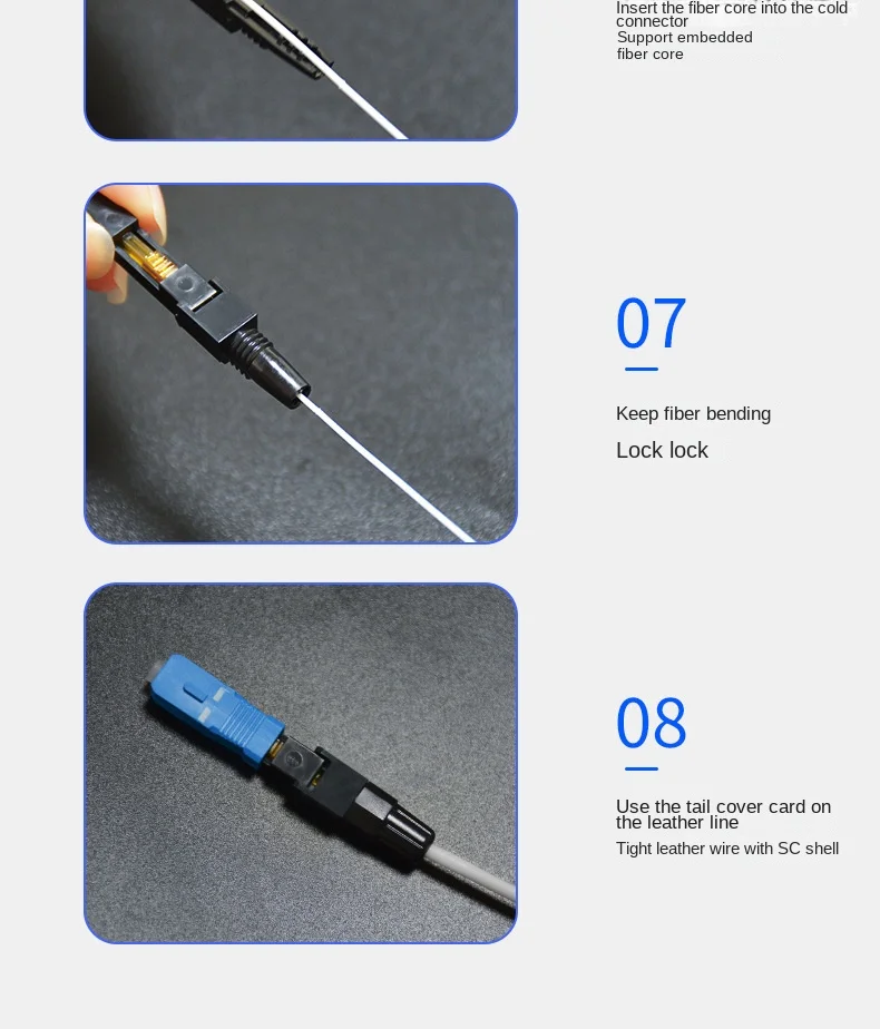 Ftth Fsat Cold Splices Singlemode Sc/upc Sc/apc Fiber Optic Quick ...