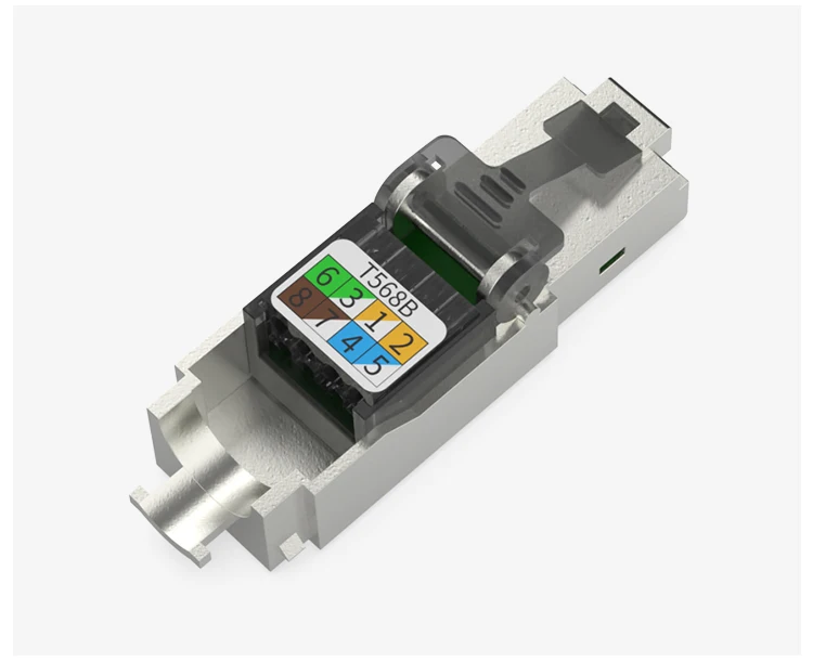 Cat6a Tool-Less Plug - RJ45 Modular Connector for Easy Setup