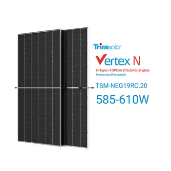 Trina Solar 600w N-type Topcon Dual Glass Neg19rc.20 600w 610w Monocrystalline Pv Module ...