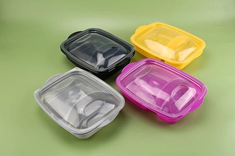 Microwavable Lunch Plastic Packing Boxes 2 Compartment Take Away ...