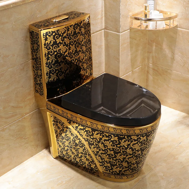 Luxury Antique Golden Color Sanitary Wares - One Piece Toilet