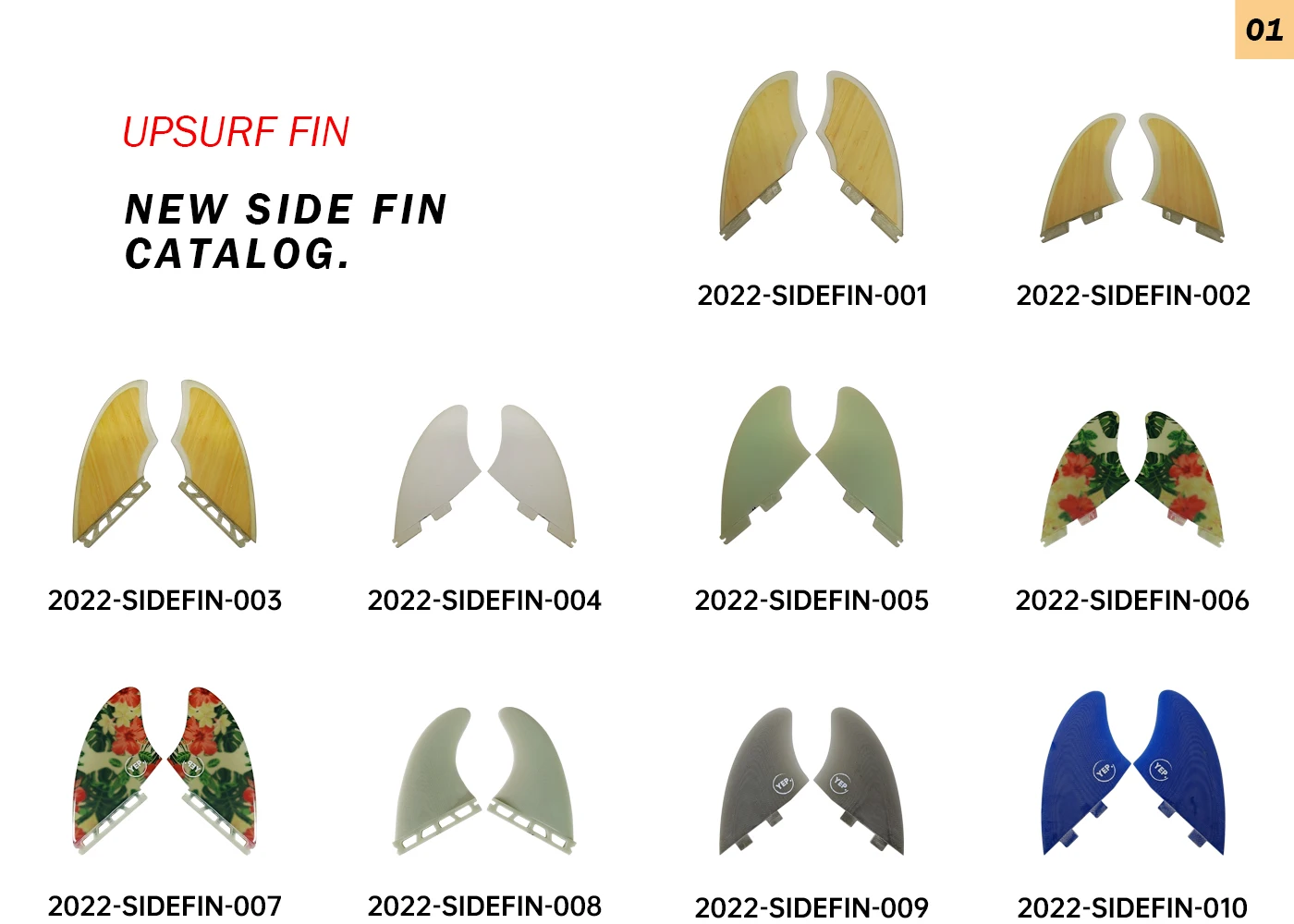 UPSURF FCS Surf Fins Double Tabs Fins Fiberglass Honeycomb Surfboard ...