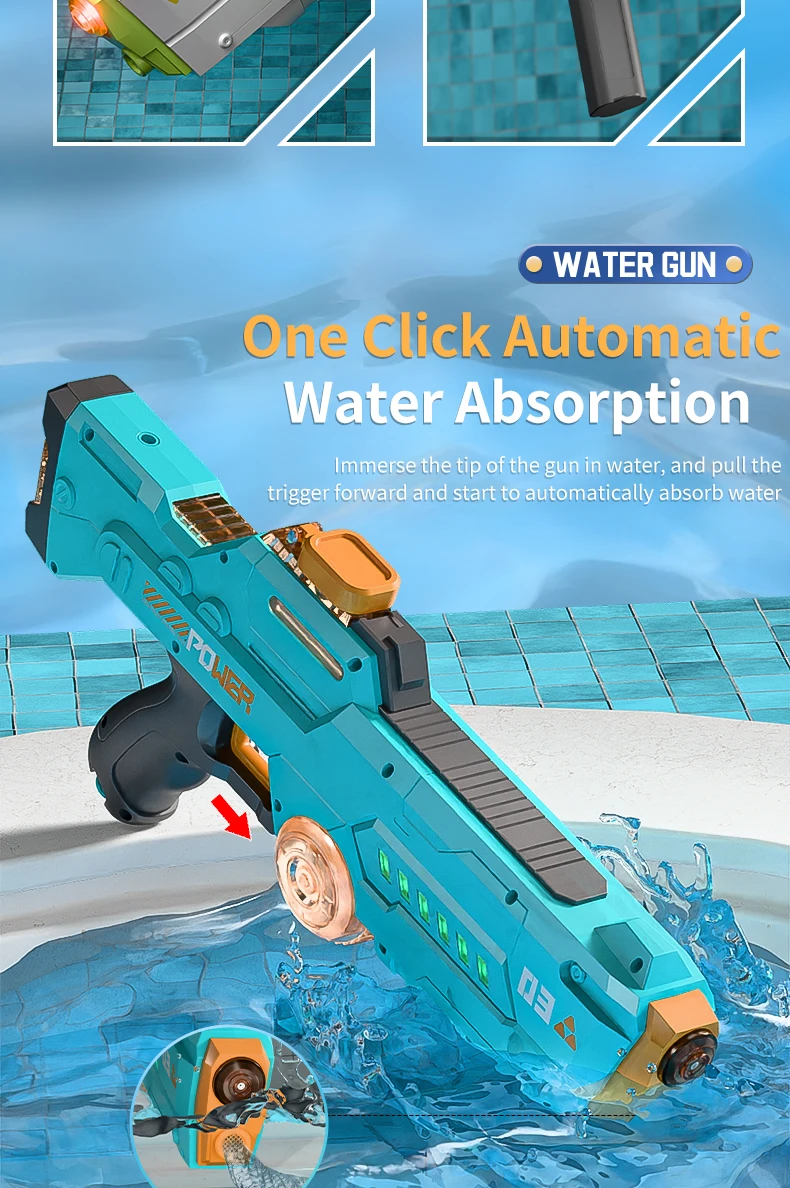 2025 New Trending Long Range Shooting Water Guns Outdoor Pool Automatic ...