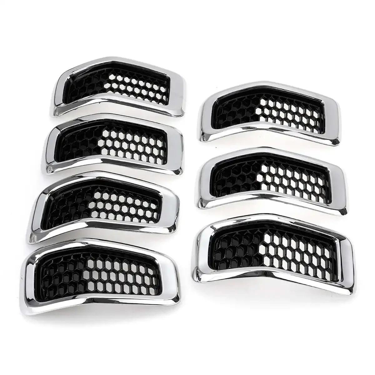 Front Bumper Grille Chromium Radiator Replaced Racing Inlet Grill Fit ...
