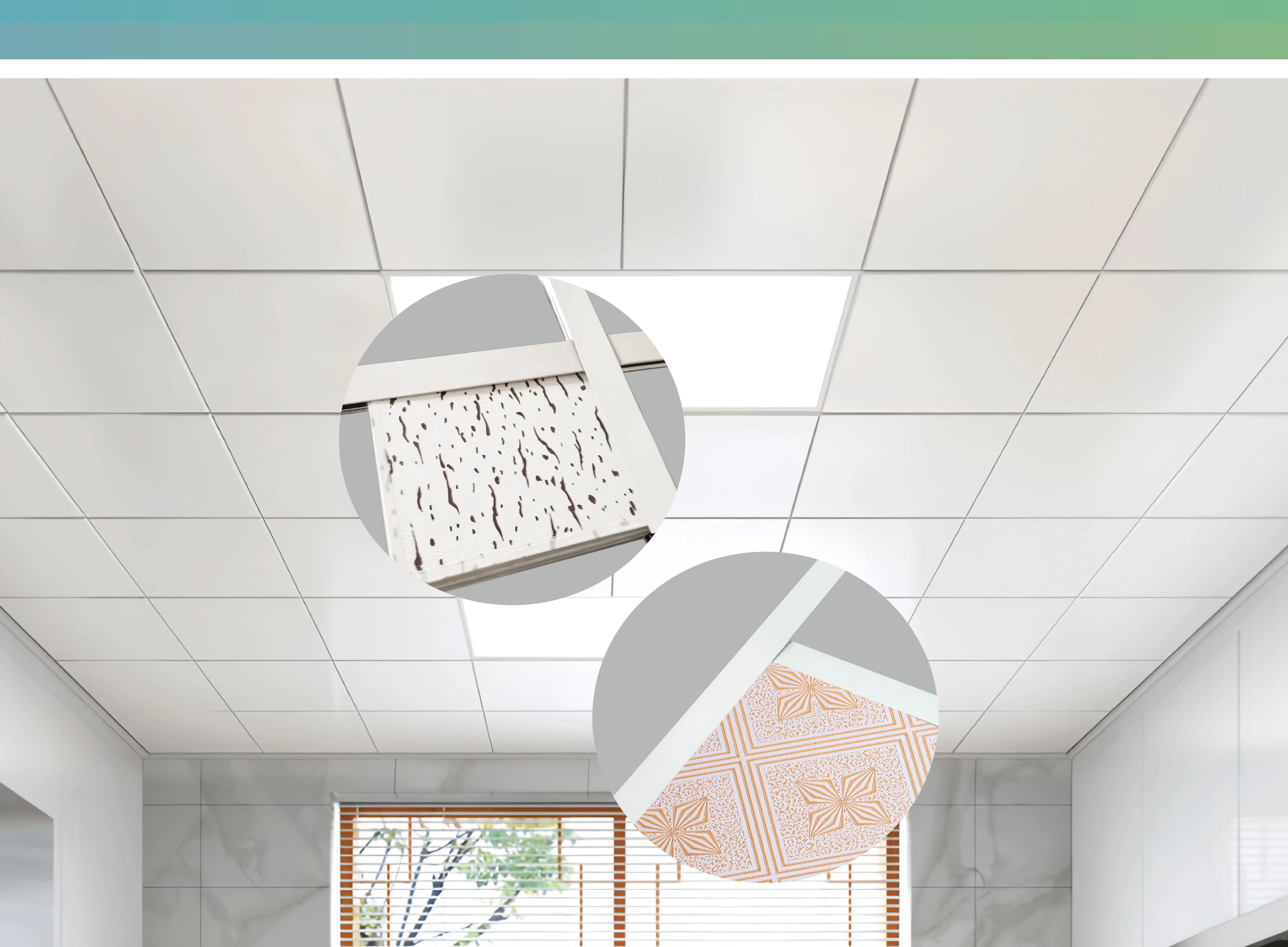 Decorative PVC Gypsum Ceiling Tiles Plaster Board Plaster Tiles with ...