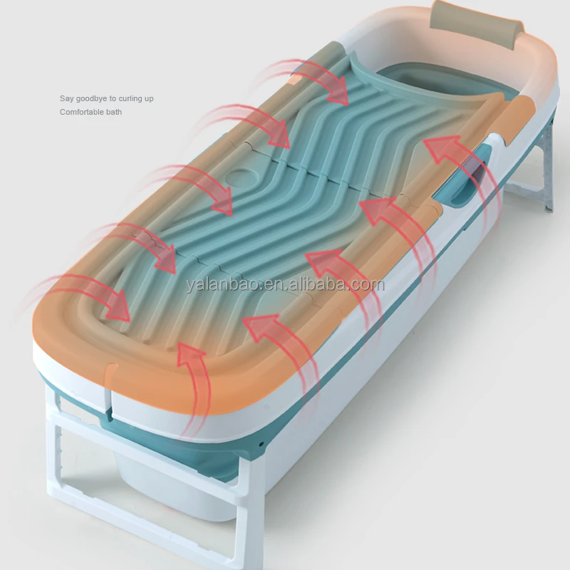 Large 158CM Folding Bucket Barrel Adult Foldable Bath Tub