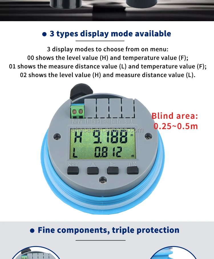 Granary Silo Grain Level Measurement Ultrasonic Level Meter Gauge 420ma ...