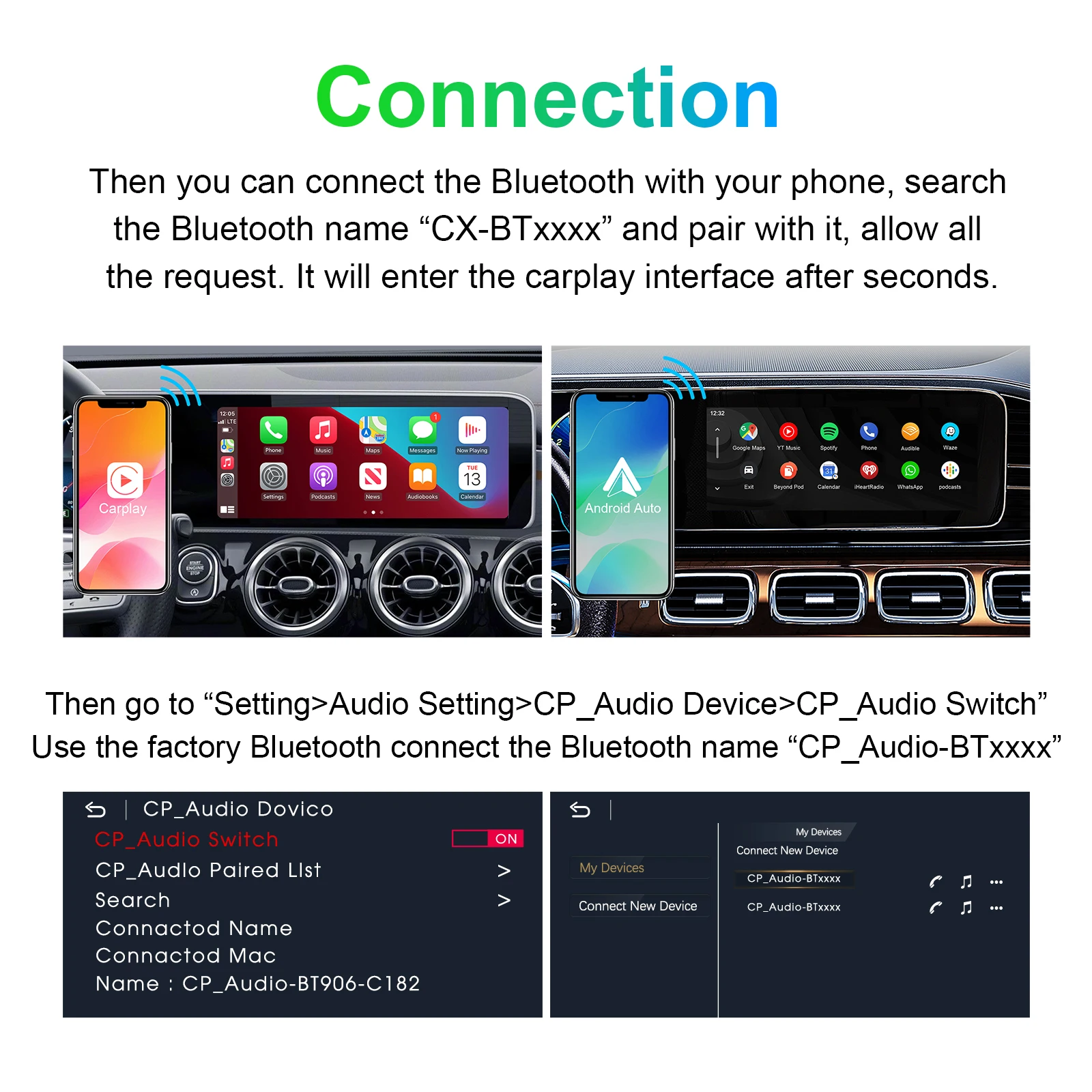 Oem Screen Upgrade Kit Decoder Box Carplay Android Auto Mirror Link For ...