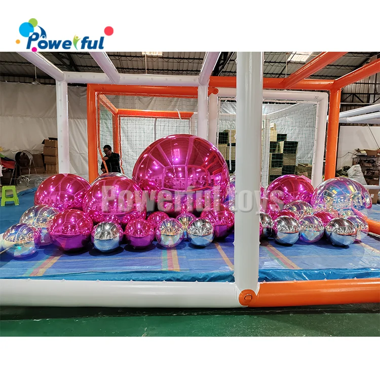 Gold Inflatable Mirror Ball Sphere Balloon Events Wedding Party Decor ...