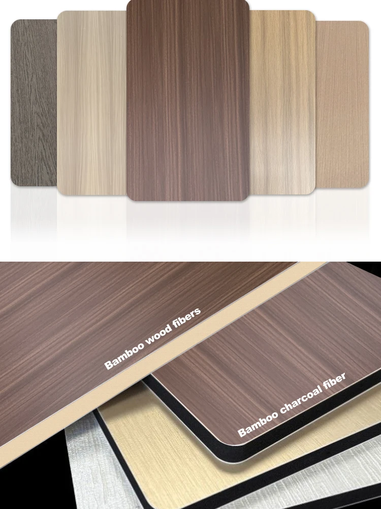 Bamboo Charcoal Wood Veneer Board Decorative Wall Panel Wood Wall Panel ...