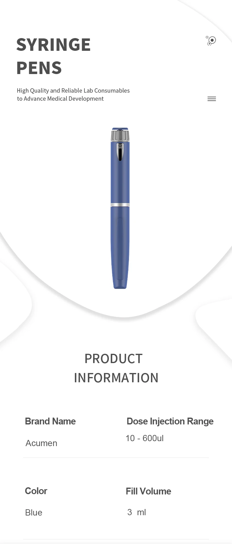 Personal Healthcare Reusable Insulin Pen Auto Injector Pen Working with ...