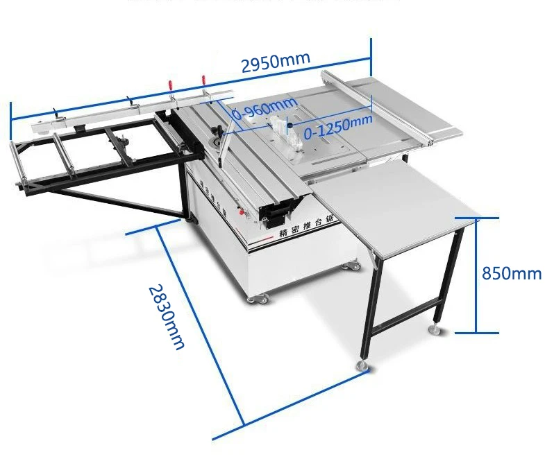 Wood Cutting Saw Mobile Sliding Table Saw Small Woodworking Precision ...