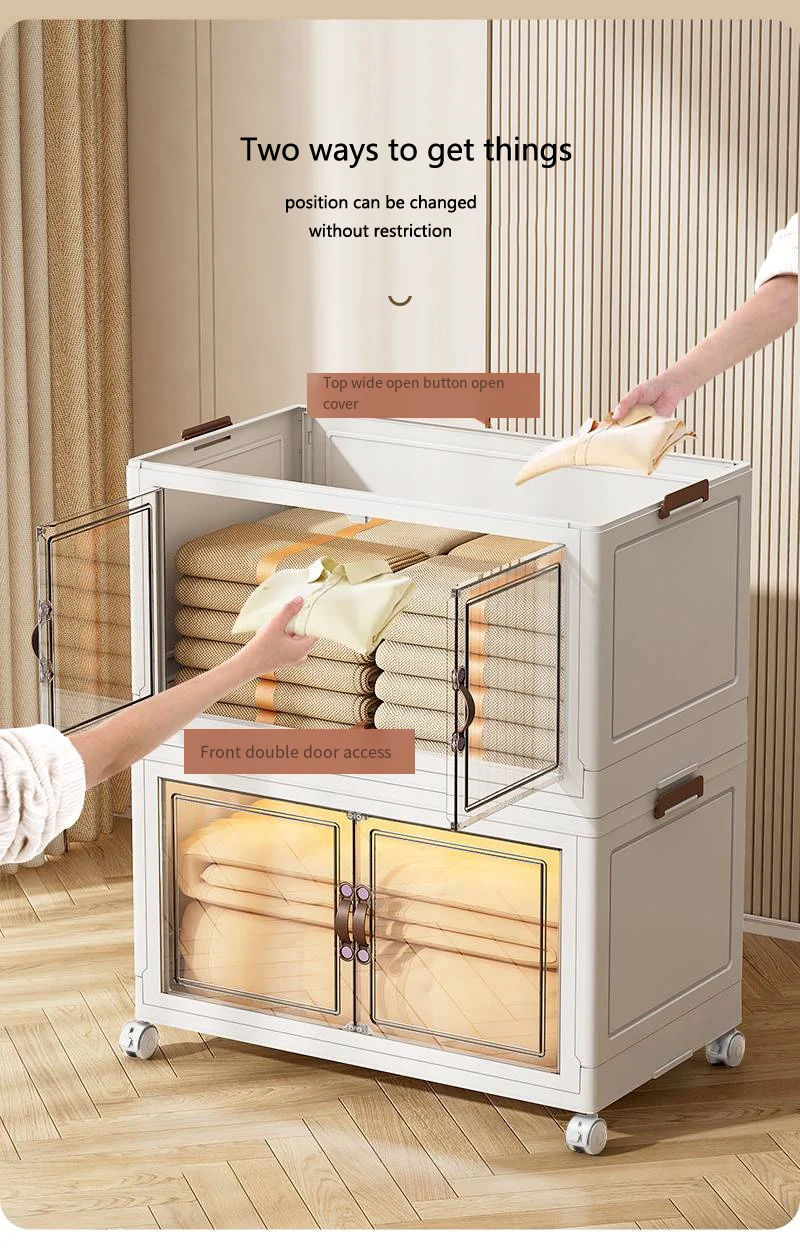 Folding Storage Box - Easy Install Clothes Plastic Bins