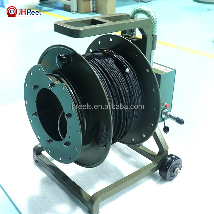 2-wheel 300m Fiber Optic Cable Reel With Iec Female End Type Power ...