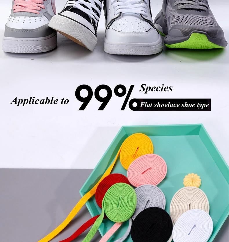 Flat Shoelaces for Sneakers 36 Colors Fabric Shoe Laces White Black Shoe Lace Boot Laces for ...