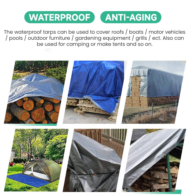 Sliver Giant Backyard PE Tarpaulin Sheet - HDPE Coating